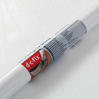 D-c-fix Matt White Wood (5393) Sticky Back Furniture Wrap (L)5m (W)90cm