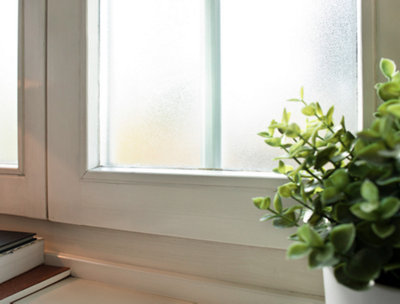 d-c Fix Privacy Milky Frosted Glass Window Static Cling 1.5m x 45cm