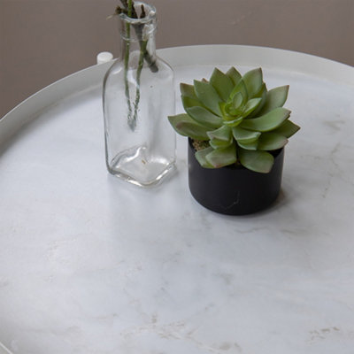 D-C-Fix Romeo Matt White Marble Self-adhesive Furniture Wrap (L)15m (W ...