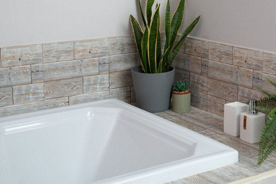 d-c-fix - Self Adhesive Wall Tiles 6 Piece - 0.53sq Rustic Oak