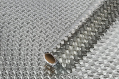 d-c-fix Silver Checkerplate Criss Cross Sticky Back Plastic Self ...