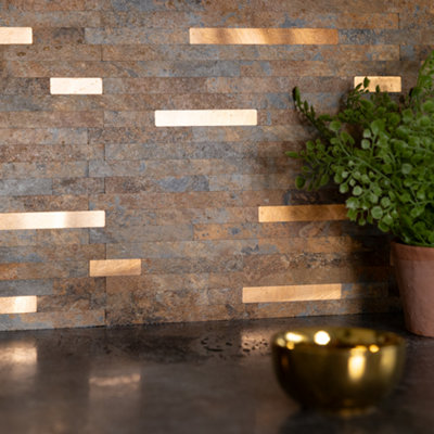 d-c-fix Slate Copper Premium Self Adhesive Composite Wall Tile 29.2cm(W ...