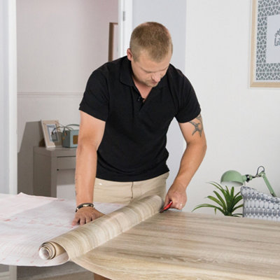 D-C-Fix Sonoma Light Oak Wood Self-adhesive Furniture Wrap (L)15m (W)675mm