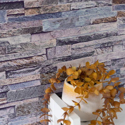d-c-fix Stone Wall Grey 3D Splashback Wallpaper for Kitchen and ...
