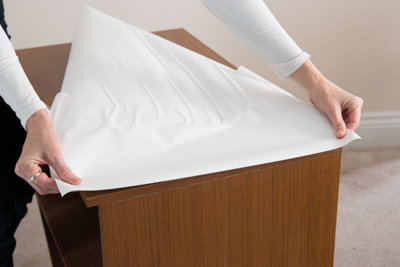 D-C-FIX WHITE MATT VINYL FILM KITCHEN WRAP SELF ADHESIVE STICKY BACK ...