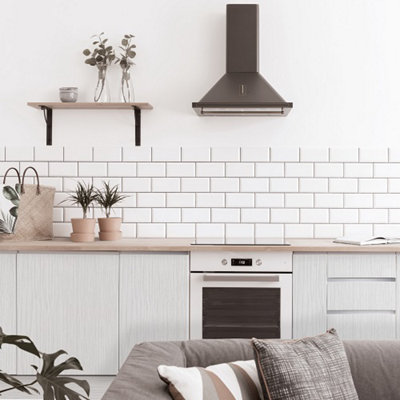 d-c-fix Woodgrain Nordic Elm Light Grey Self Adhesive Vinyl Wrap Film ...