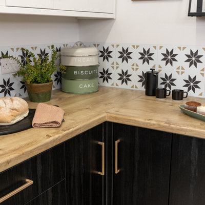 d-c-fix Woodgrain Ribbeck Oak Self Adhesive Vinyl Wrap Film for Kitchen ...