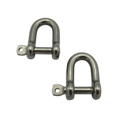 D Shackles with Captive Pin 6MM X2 (316 Stainless Steel Marine Rigging Dee)