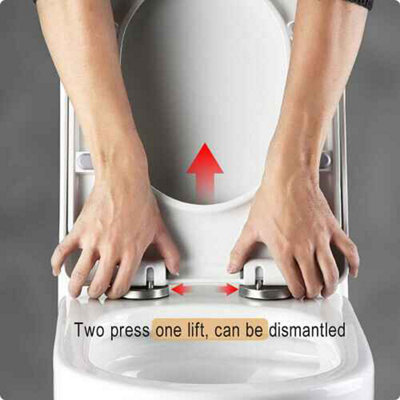 D Shape Toilet Seat Soft Close Toilet Seat with Quick Release Top Fix ...