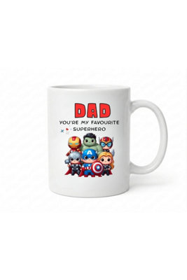 Dad Superhero Mug Youre My Favourite Superhero Ceramic Cup