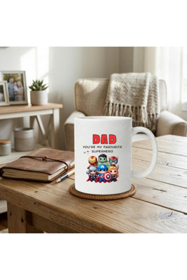 Dad Superhero Mug Youre My Favourite Superhero Ceramic Cup