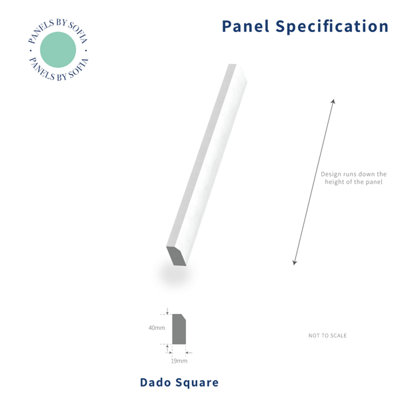 Dado Rail for Wall Panels - 2440mm L x 40mm W