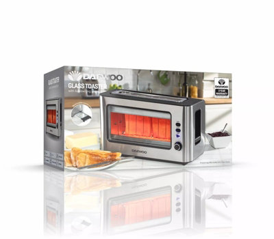 Daewoo 1.7L 3000W Matching Glass Kettle and Toaster Set 2 Slice ...