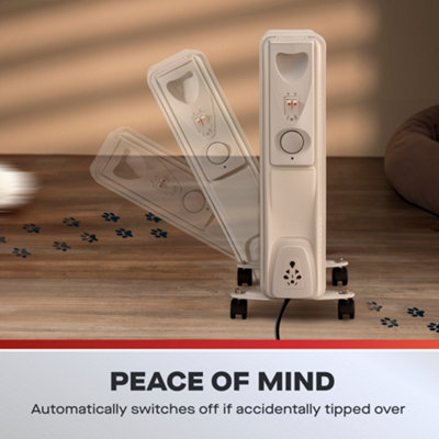 Daewoo 11 Fin Oil Filled Radiator 2500W Portable Heater with Energy ...