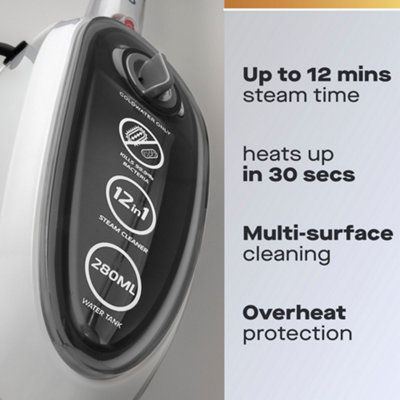 Daewoo 12-in-1 Upright & Handheld Steam Mop Floor Cleaner Carpet Window ...