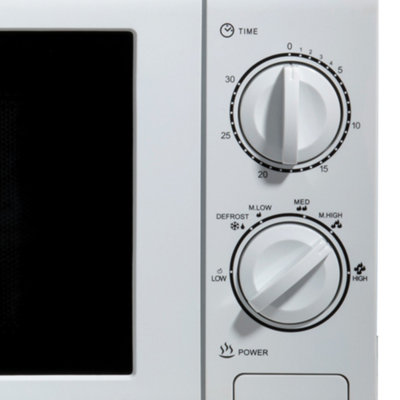 Daewoo 20 Litre Microwave 800W Easy Clean with 6 Power Levels White ...