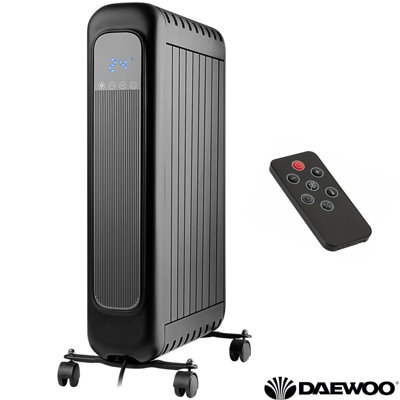 Daewoo 2000W Oil-Free Radiator with LED Display & Remote 24-hour Timer ...