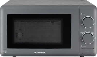 DAEWOO 20L 800W MANUAL MICROWAVE 5 POWER SETTING 30MIN TIMER DEFROST GREY