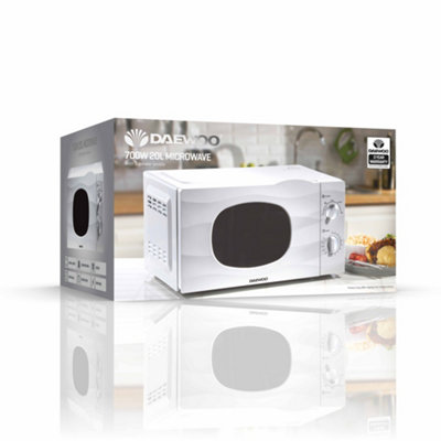 DAEWOO 20L FREE STANDING MICROWAVE 700W 5 POWER LEVELS WHITE KPOR6L77