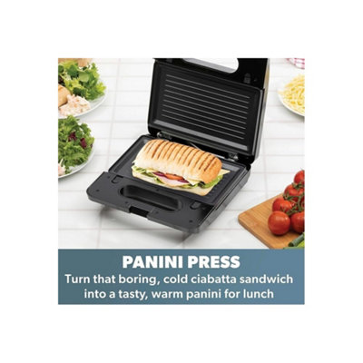 Daewoo 3-in-1 750W Snack Making Sandwich Toaster Waffle Maker & Panini ...