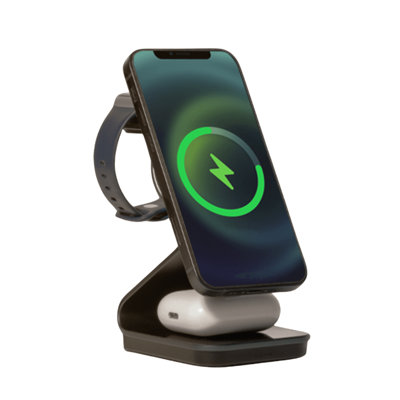 DAEWOO 3-IN-1 MAGNETIC WIRELESS CHARGER DOCK CHARGING STATION WATCH ...