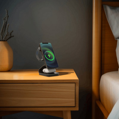 DAEWOO 3-IN-1 MAGNETIC WIRELESS CHARGER DOCK CHARGING STATION WATCH ...
