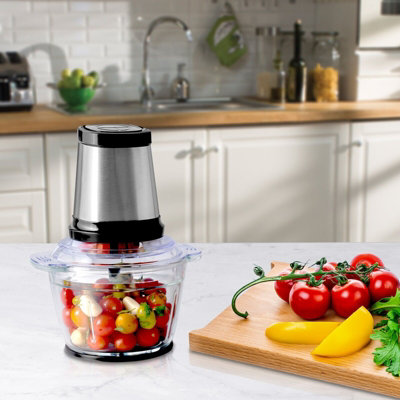 Daewoo 500W Mini Chopper with 1L Glass Bowl Stainless Steel Blades ...