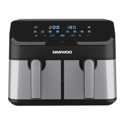 Daewoo 9 Litre Digital Dual Air Fryer Oven Smart Sync Double Basket ...