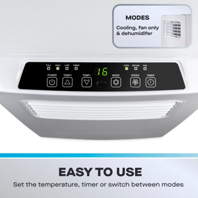 Daewoo 9000 BTU 3-in-1 Portable Air Conditioner AC Units with ...