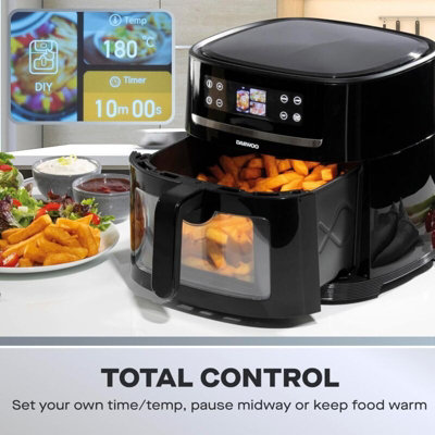 DAEWOO ACTUATE AI SMART AIR FRYER 8 LITRE ONE TOUCH COOK LCD DISPLAY ...