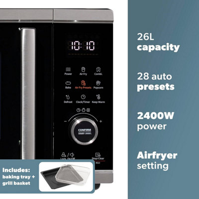 DAEWOO AIR FRYER MICROWAVE 26 LITRE 900W 10 POWER LEVELS DUAL FUNCTION ...