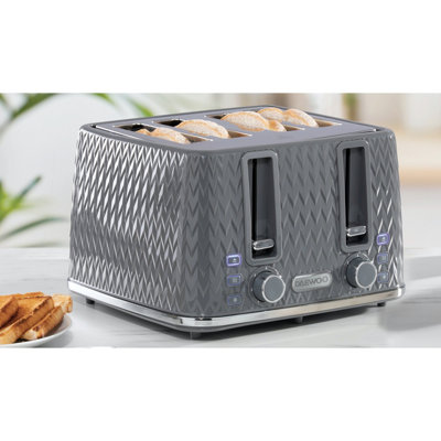 Daewoo Argyle Retro Matching 1.7L Jug Kettle Toaster and Microwave Set ...