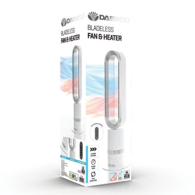 Daewoo Bladeless Tower Fan and Heater Oscillating With Timer and Remote ...