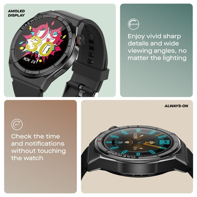 Daewoo CNX+ AMOLED Display Smart Watch Activity Tracker with Bluetooth ...