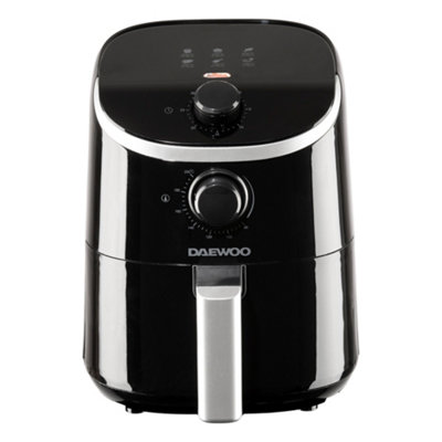 Daewoo Compact Air Fryer 2 Litre Mini 900W Dial Control Black