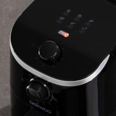 Daewoo Compact Air Fryer 2 Litre Mini 900W Dial Control Black