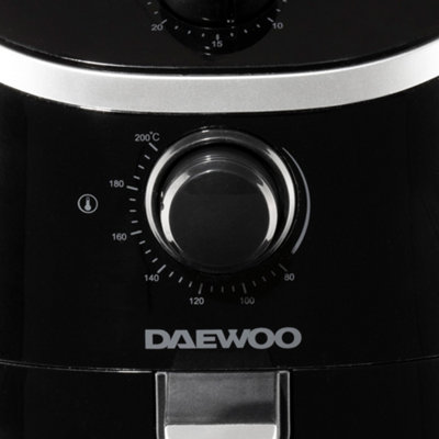 Daewoo Compact Air Fryer 2 Litre Mini 900W Dial Control Black