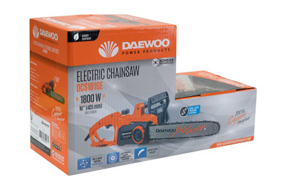 Daewoo Corded DCS1816E Electric Chainsaw 1800W 405mm Cutting Length