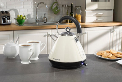 Daewoo Cream Kensington Matching Toaster and Kettle Set 1.7 Litre Rapid ...