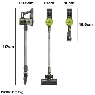 Daewoo Cyclone Freedom 2-in-1 Cordless Vacuum Cleaner Stick & Handheld ...