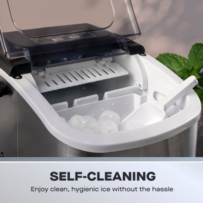 Daewoo Ice Cube Maker Machine 1.2L Tank Stainless Steel 12Kg Ice Self ...