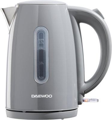 Daewoo Kensington Grey 3000W 1.7 Litre Jug Electric Kettle Stainless ...