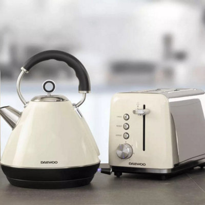 Daewoo Kensington Pyramid Matching 2 Slice Toaster & Kettle Set 1.7L ...