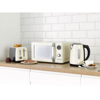 Daewoo Kensington Retro Matching Cream Jug Kettle Toaster Microwave Set ...