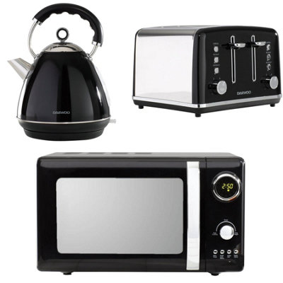 Daewoo Kensington Stainless Steel Pyramid Kettle 4 Slice Toaster and ...