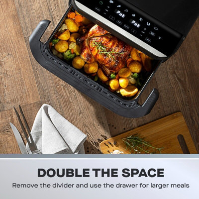 Daewoo Mega Drawer Digital 10L Air Fryer Oven Single or Dual Basket ...