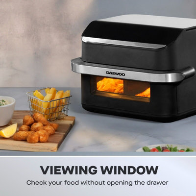 Daewoo Mega Drawer Digital 10L Air Fryer Oven Single or Dual Basket ...