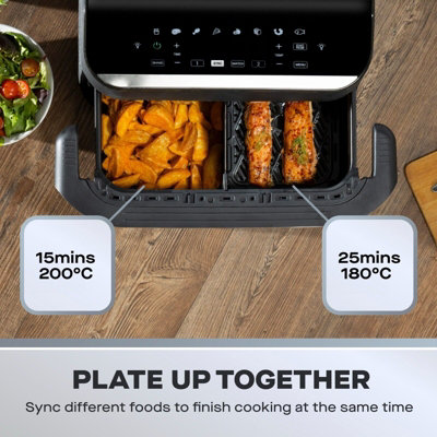 Daewoo Mega Drawer Digital 10L Air Fryer Oven Single or Dual Basket ...