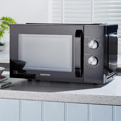 Daewoo Modern Black 800W 23L Microwave 35Min Timer 5 Power Settings ...