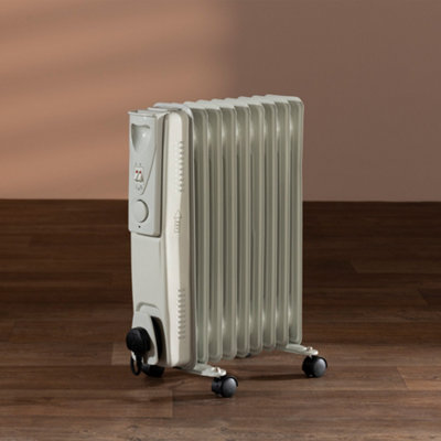 DAEWOO OIL FILLED RADIATOR 9 FIN 2000W PORTABLE HEATER ADJUSTABLE ...